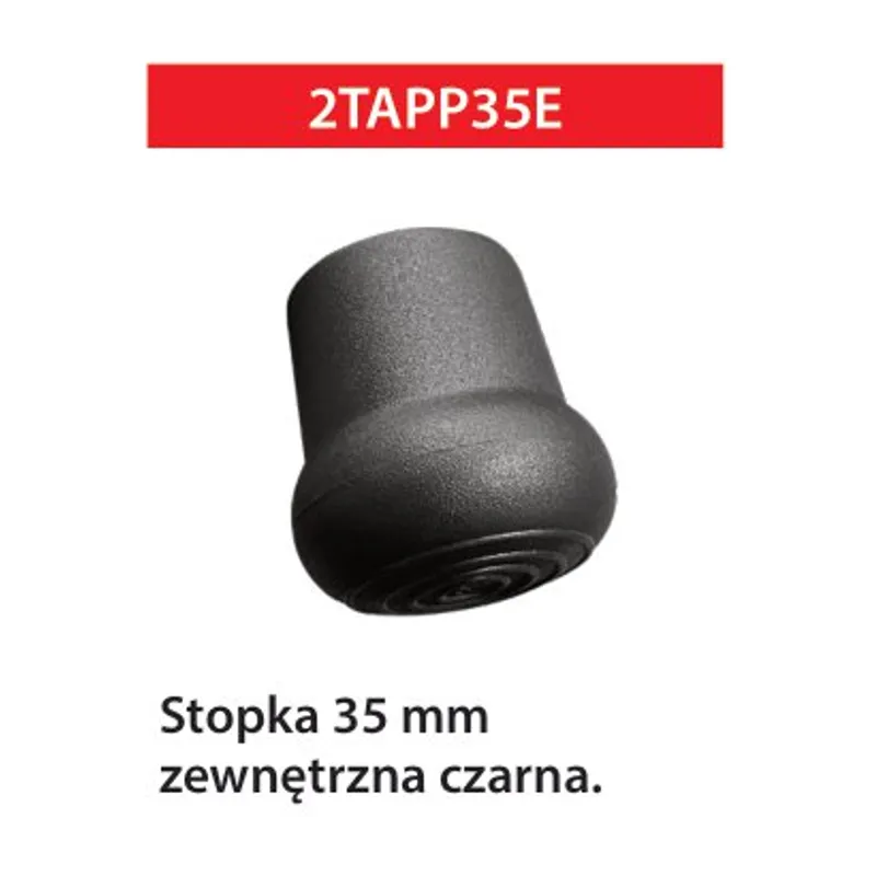 Stopka zewnętrzna czarna 35mm Faraone - Lero24